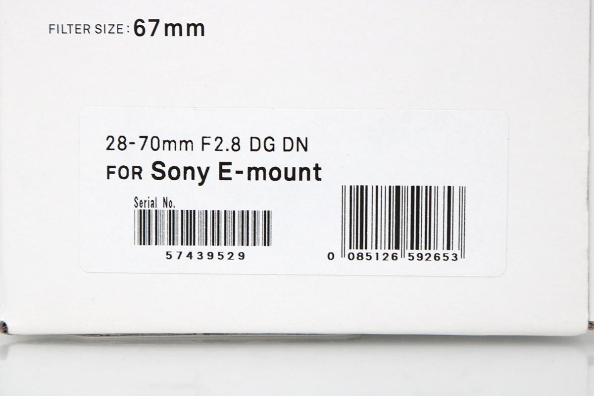 28-70mm F2.8 DG DN ソニーEマウント用 CA01-M2412-3W4 | シグマ | ミラーレスカメラ用│アールイーカメラ